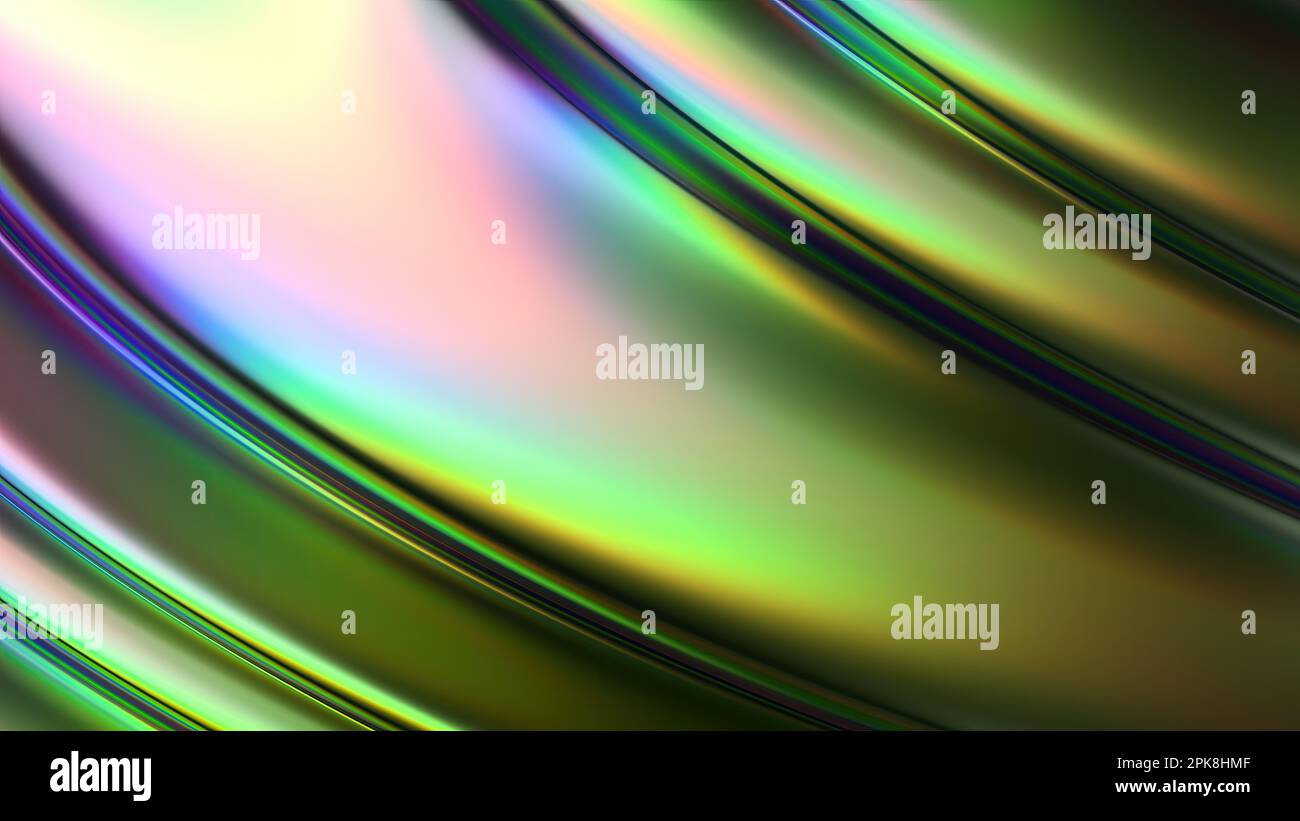 Rainbow chrome organic metal plate psychedelic cyberpunk modern 3d ...