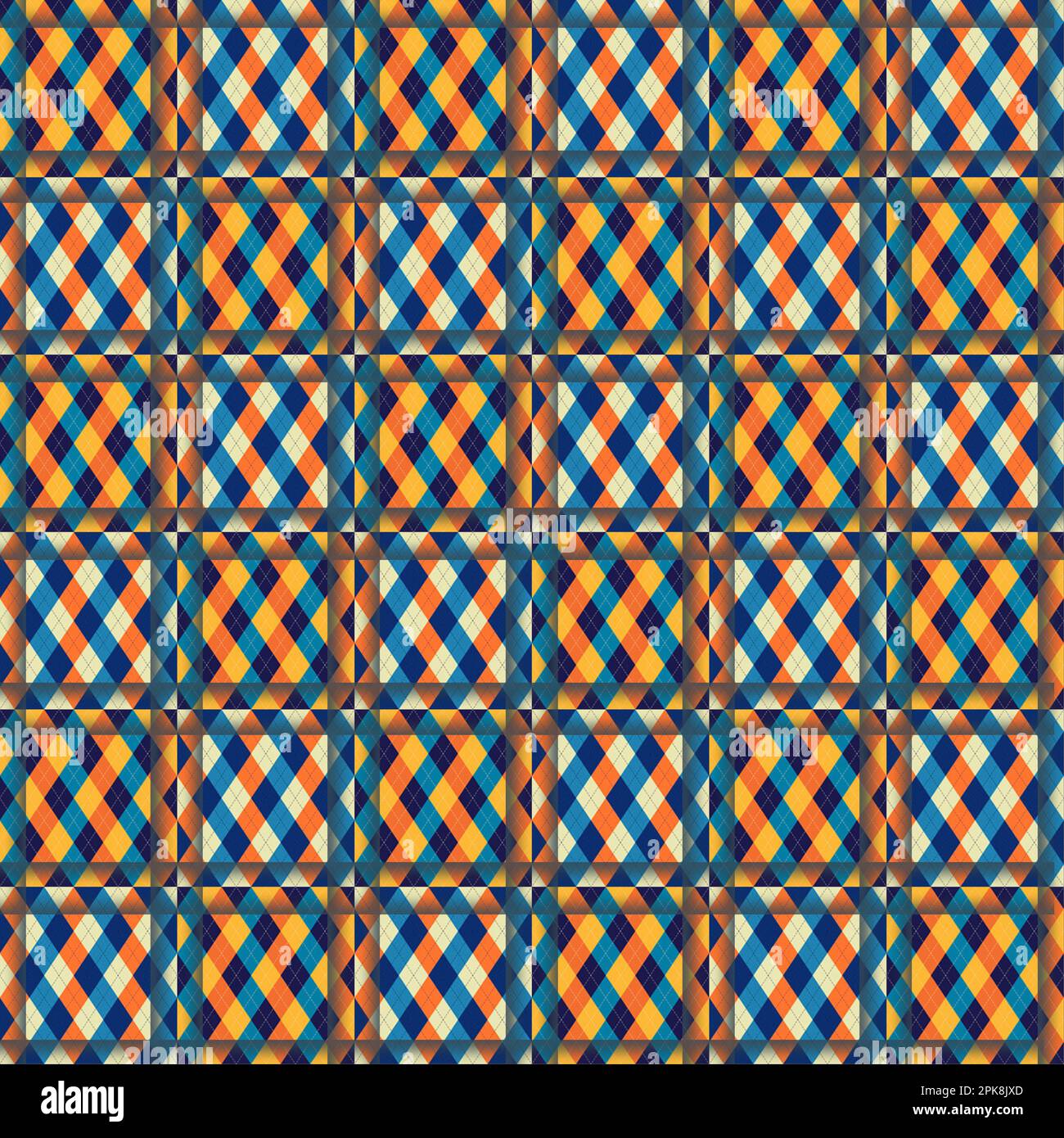 Vibrant checkered pattern in shades of orange hi-res stock photography ...