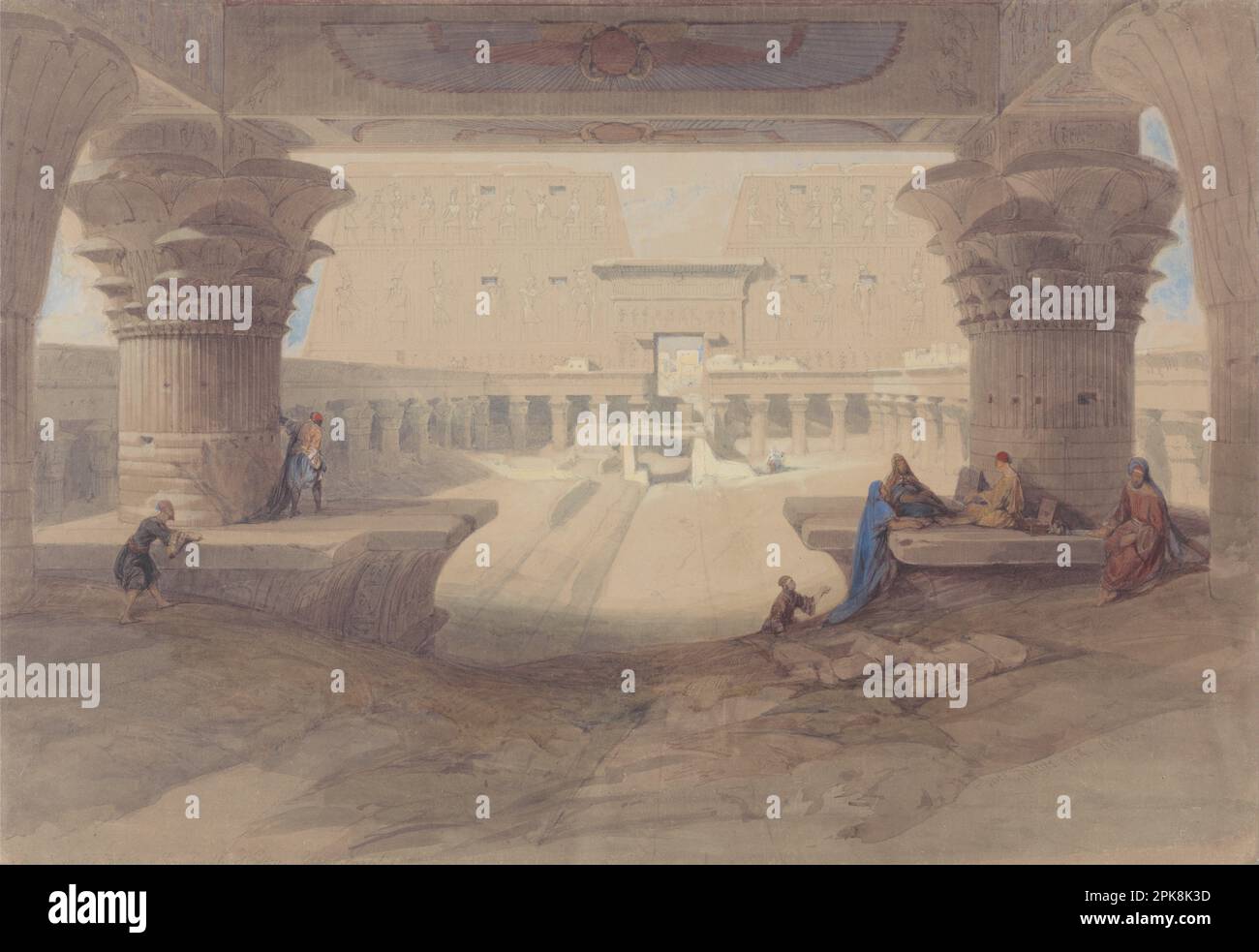 Portico of temple of edfu hi-res stock photography and images - Alamy