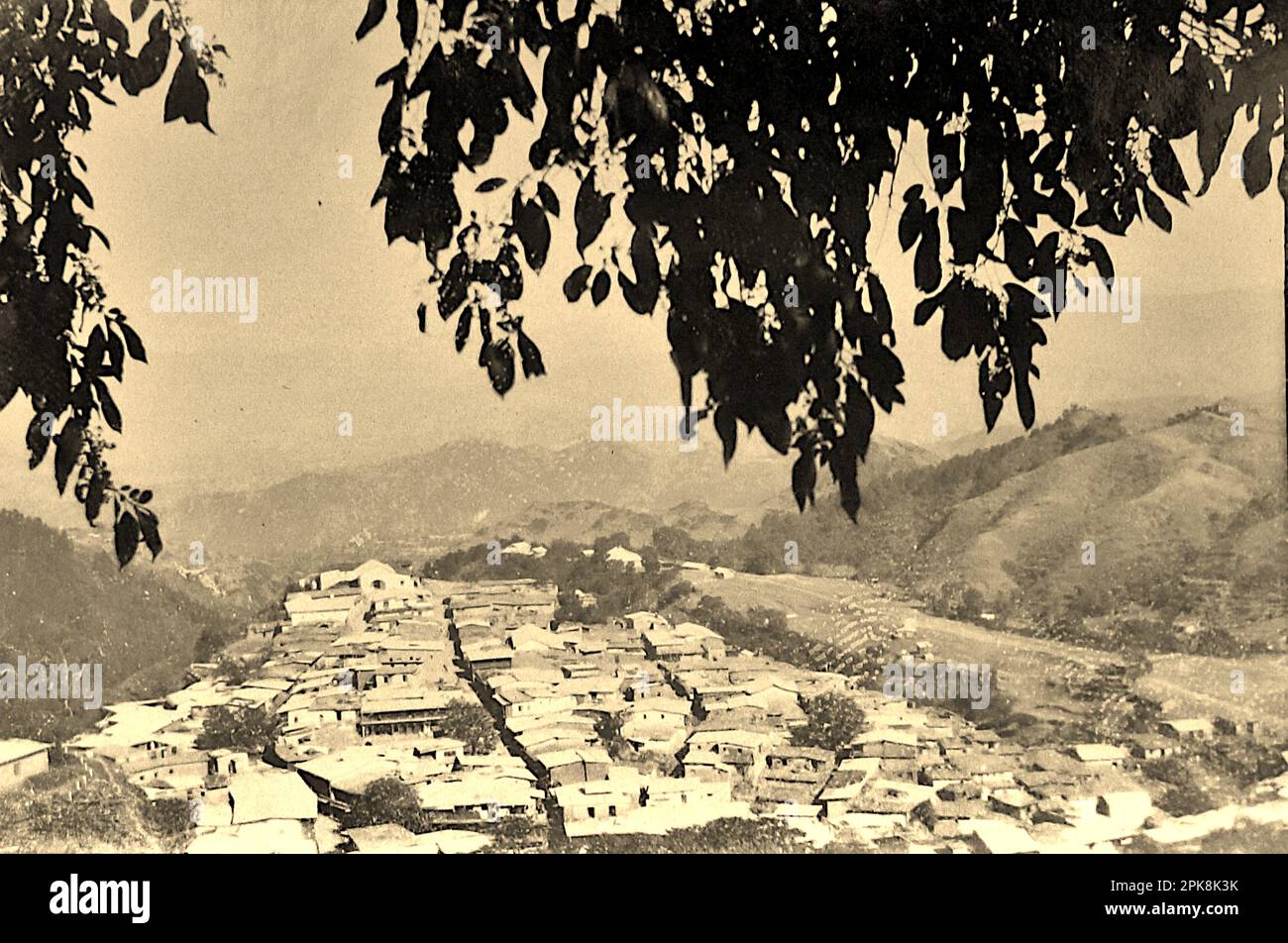 Overlooking the Bazaar, Sabathu (a cantonment town), Solan district of ...