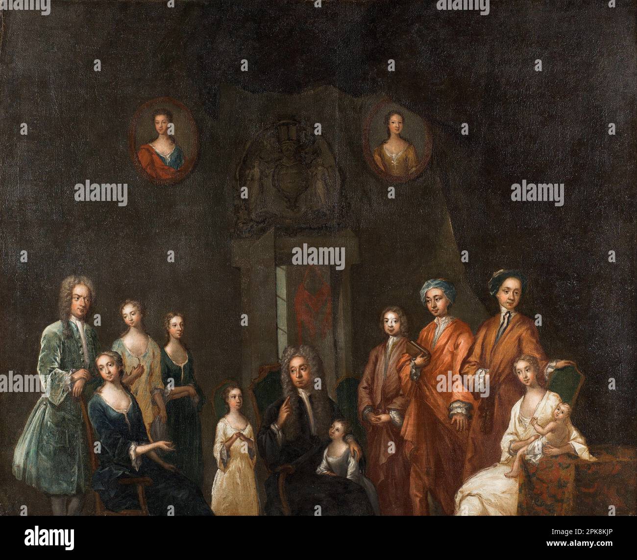 Portrait of Sir Francis Grant, Lord Cullen, and His Family between 1688 ...