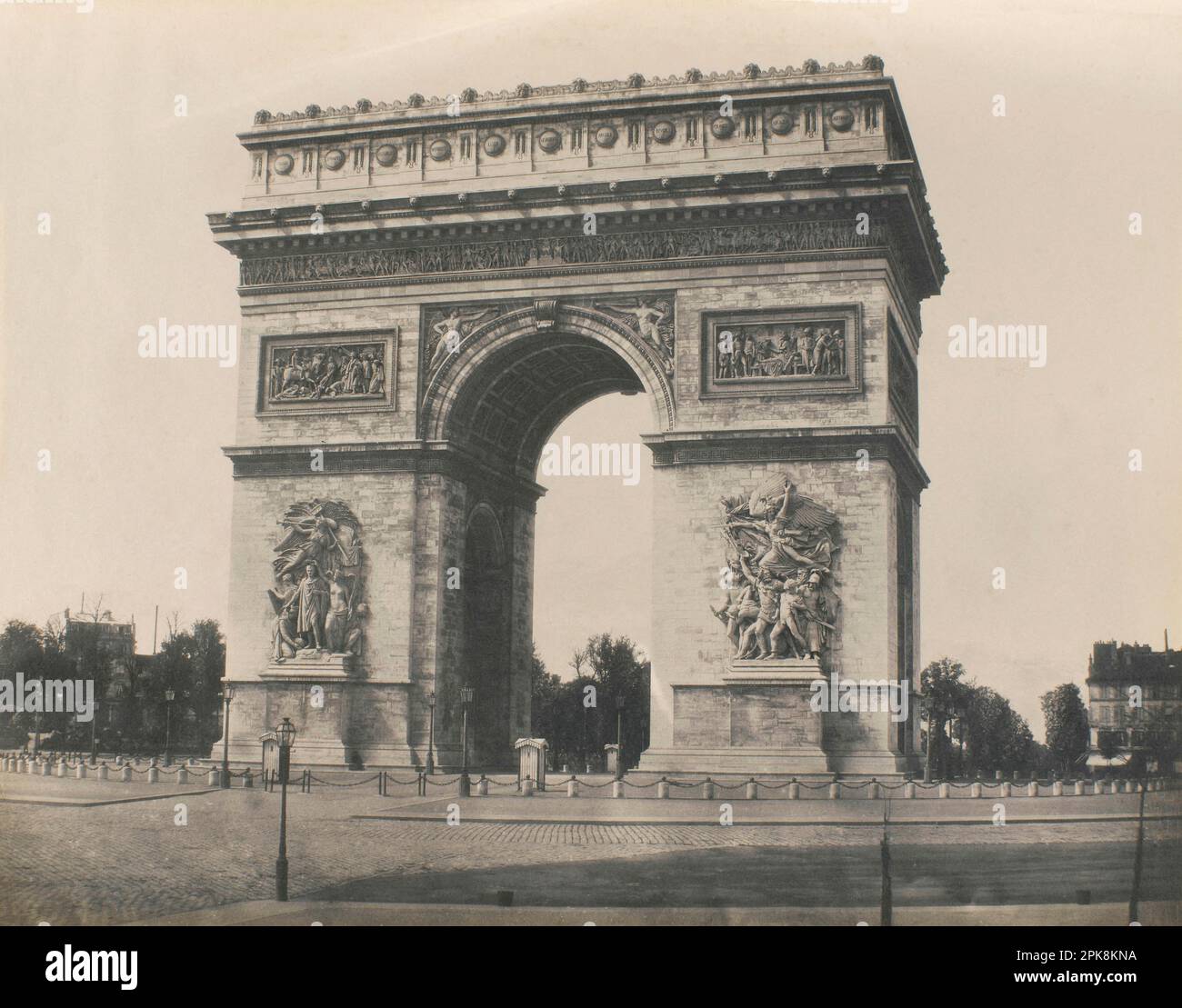 The Arc de Triomphe, Paris, Edouard Baldus 1853 Stock Photo - Alamy