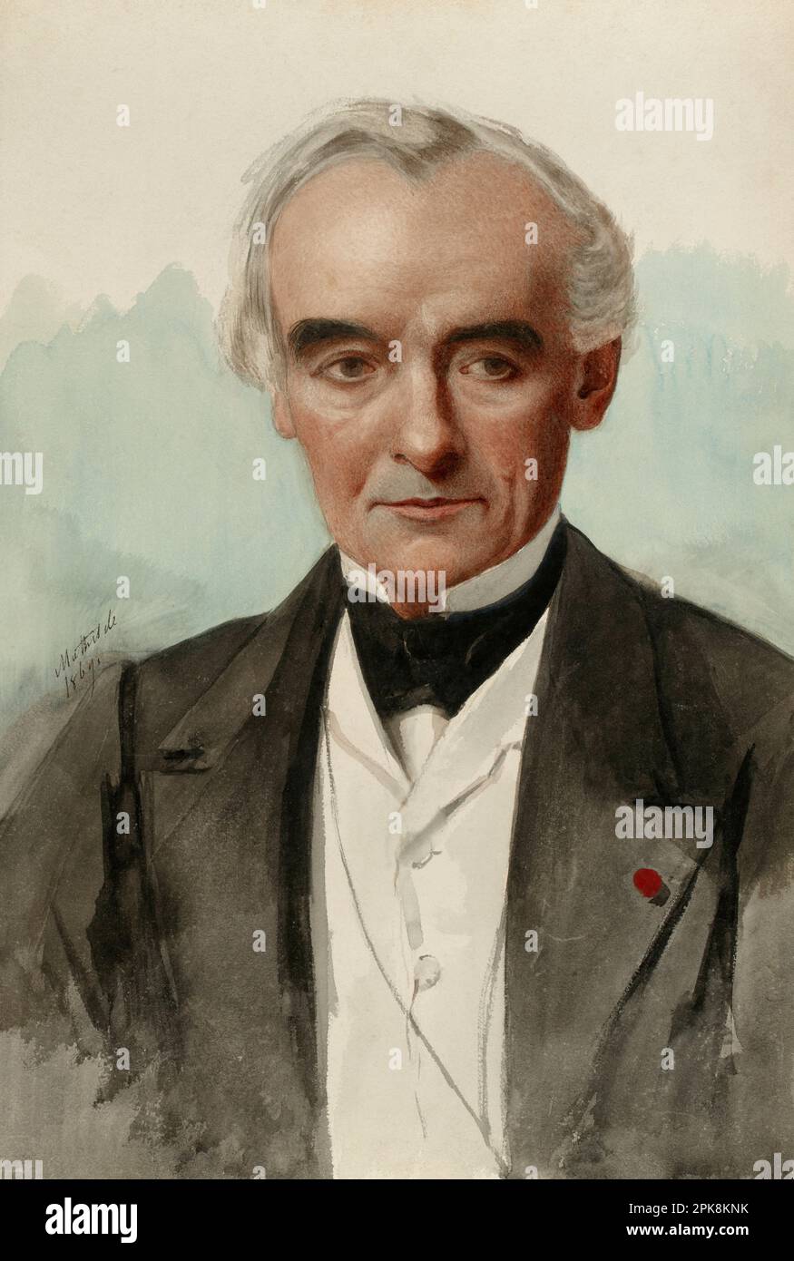 Portrait of Prosper Mérimée in 1869 by Mathilde Bonaparte ( French ...