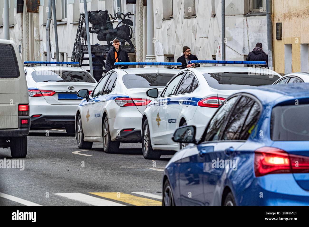 Russia, Moscow. Police cars Stock Photo - Alamy