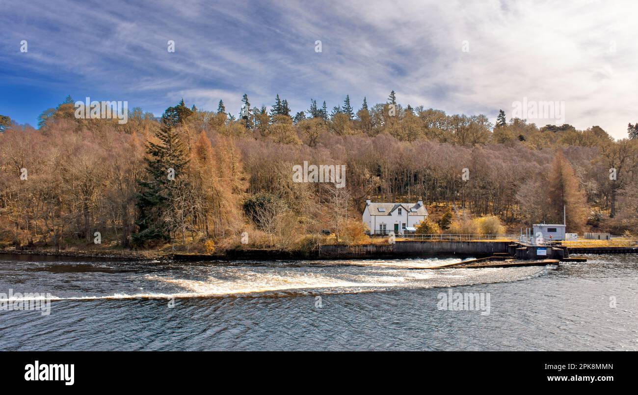 Loch Dochfour Caledonian Canal Scotland the white house at Dochfour ...
