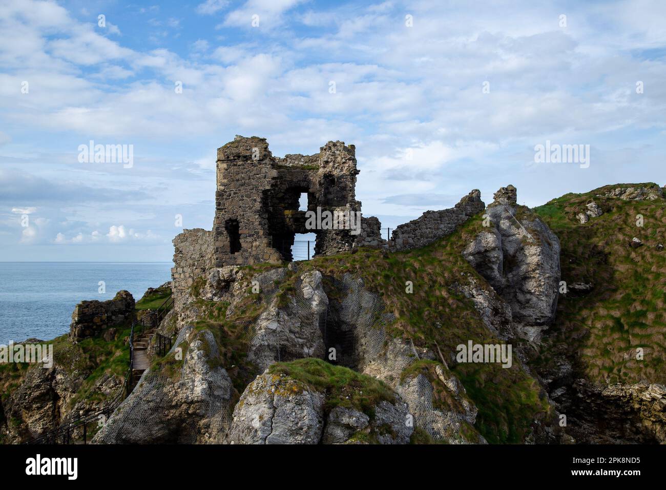 Kinbane Castle ruins, Ballycastle, UK Stock Photo - Alamy