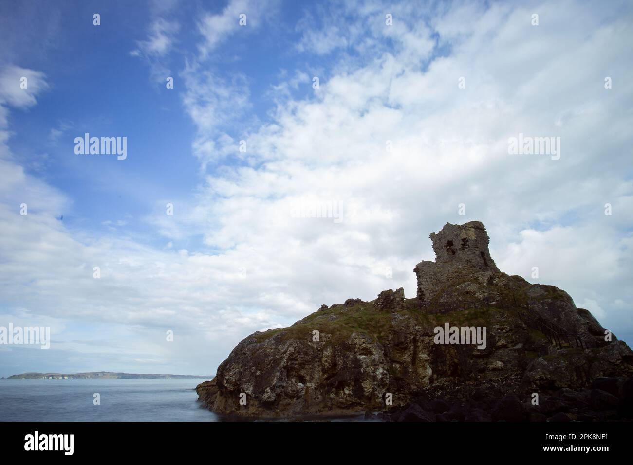 Kinbane Castle ruins, Ballycastle, UK Stock Photo - Alamy