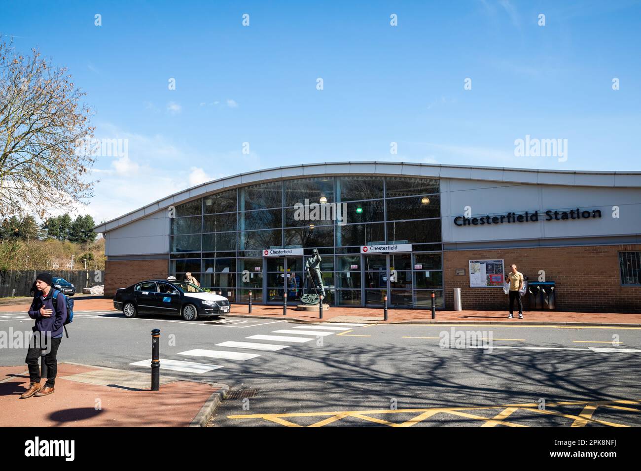 George Stephenson Statue outside Chesterfield Railway Station in ...
