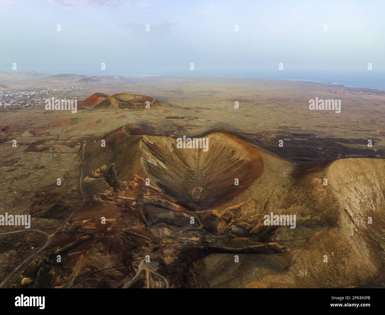 View from above, stunning aerial view of Calderon Hondo during a ...