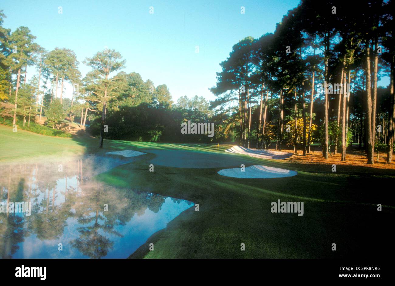 Augusta Golf Course Hole Number 16 Stock Photo - Alamy