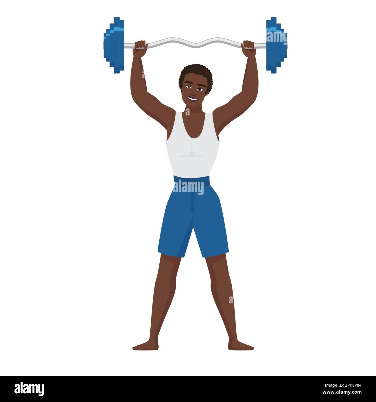 Trainer with weights dumbbell. Workout gym instructor, sport coach ...