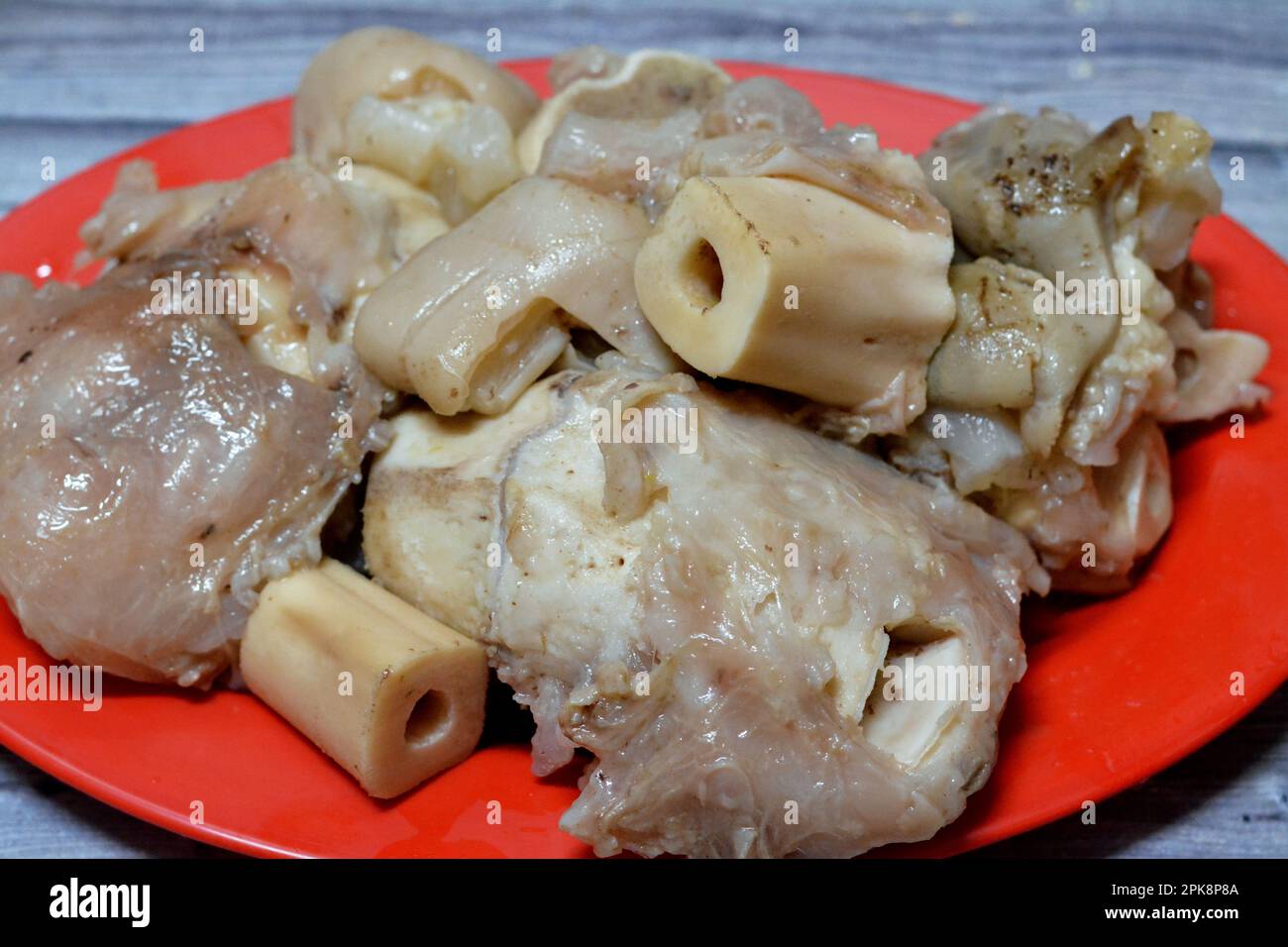 Arabic Egyptian cuisine of kawareh trotters and knee boiled with soup ...