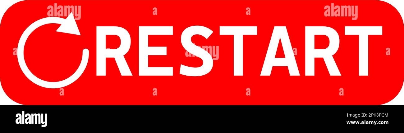 restart button on white background. restart button for restarting computer symbol. refresh and ...