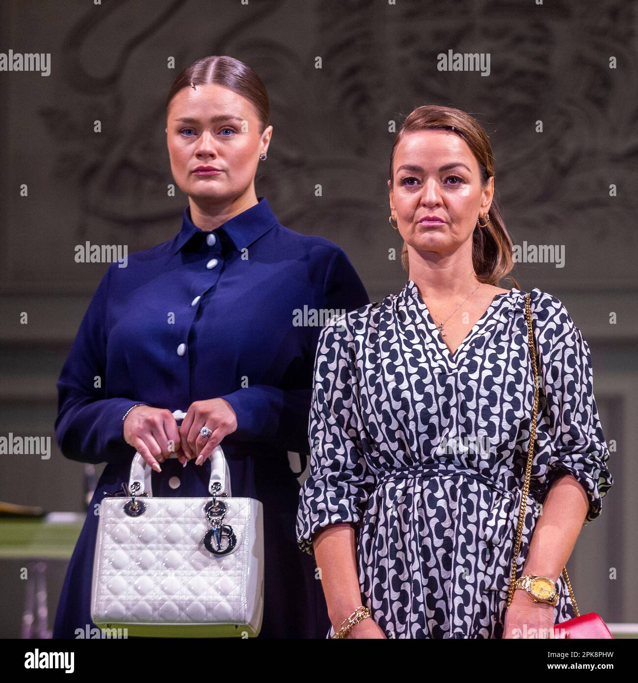 London, UK. 6 April 2023. (L) Lucy May Barker as Rebekah Vardy and ...