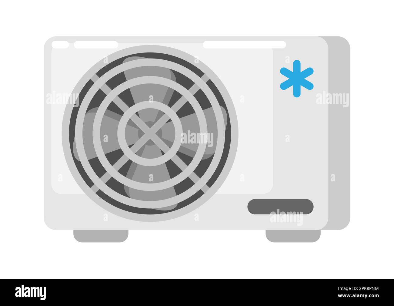Illustration of outdoor box air conditioner. Icon or image for industry ...