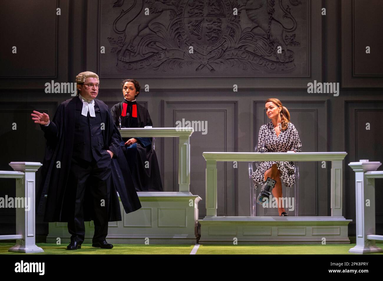 London, UK. 6 April 2023. (L to R) Jonathan Broadbent as Hugh Tomlinson ...