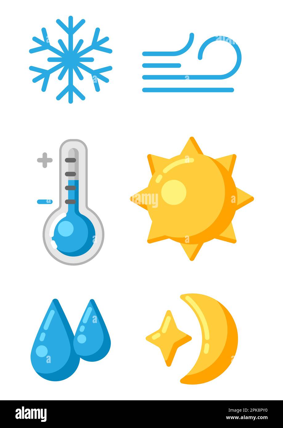 Set of climate icons. Weather and images of various conditions Stock ...