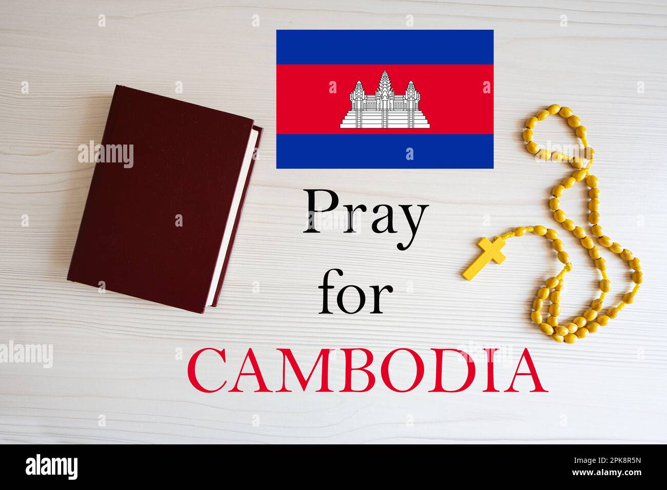 Pray for Cambodia. Rosary and Holy Bible background Stock Photo - Alamy
