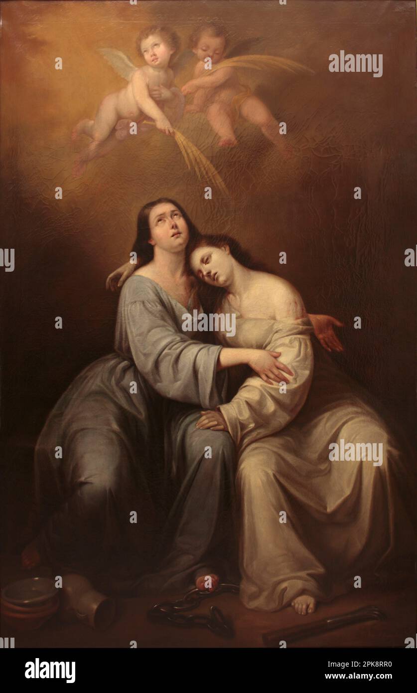 Saint Justa and Saint Rufina 1844 by Antonio Maria Esquivel Stock Photo ...
