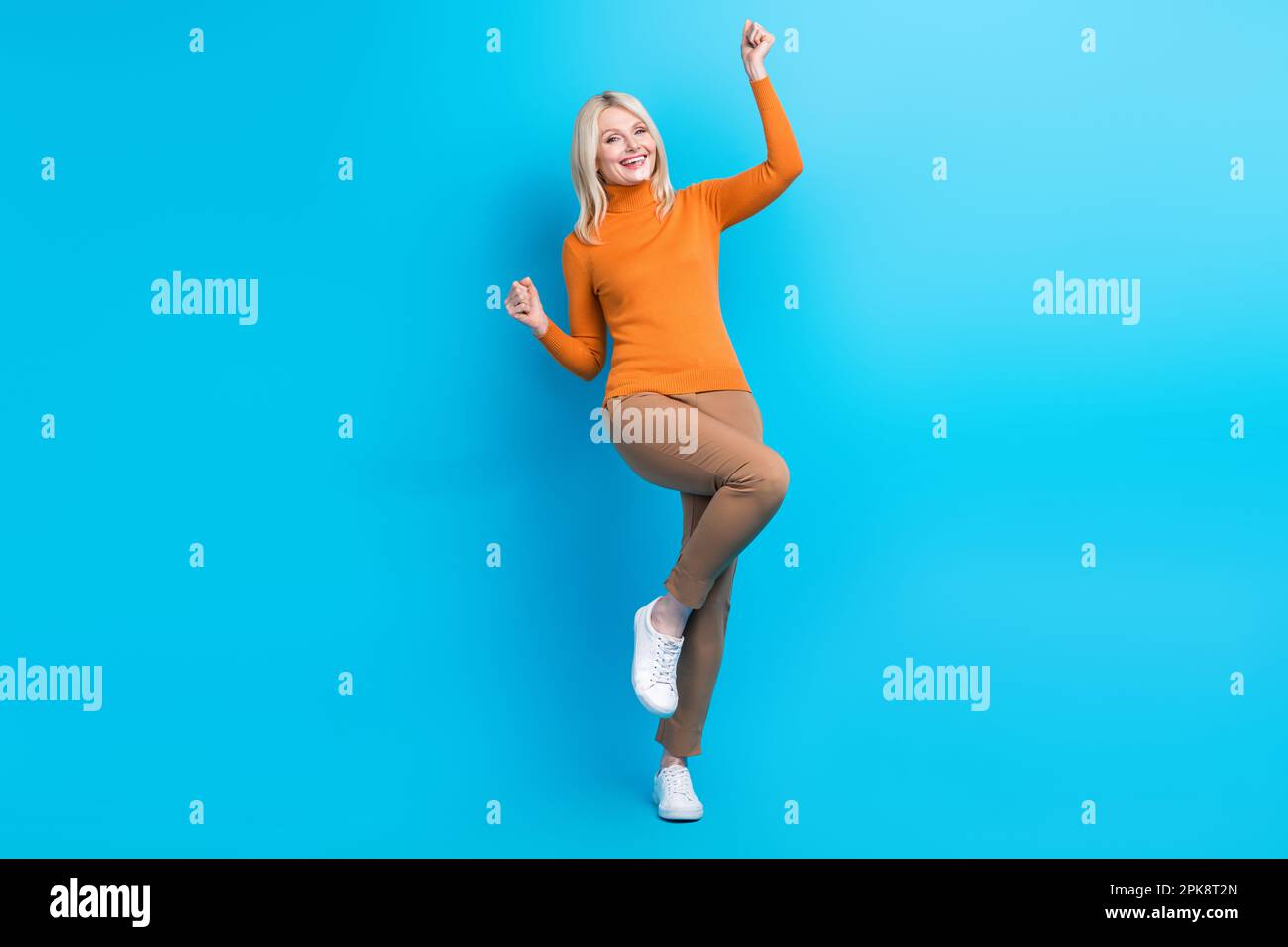 Old woman victory dance hi-res stock photography and images - Alamy