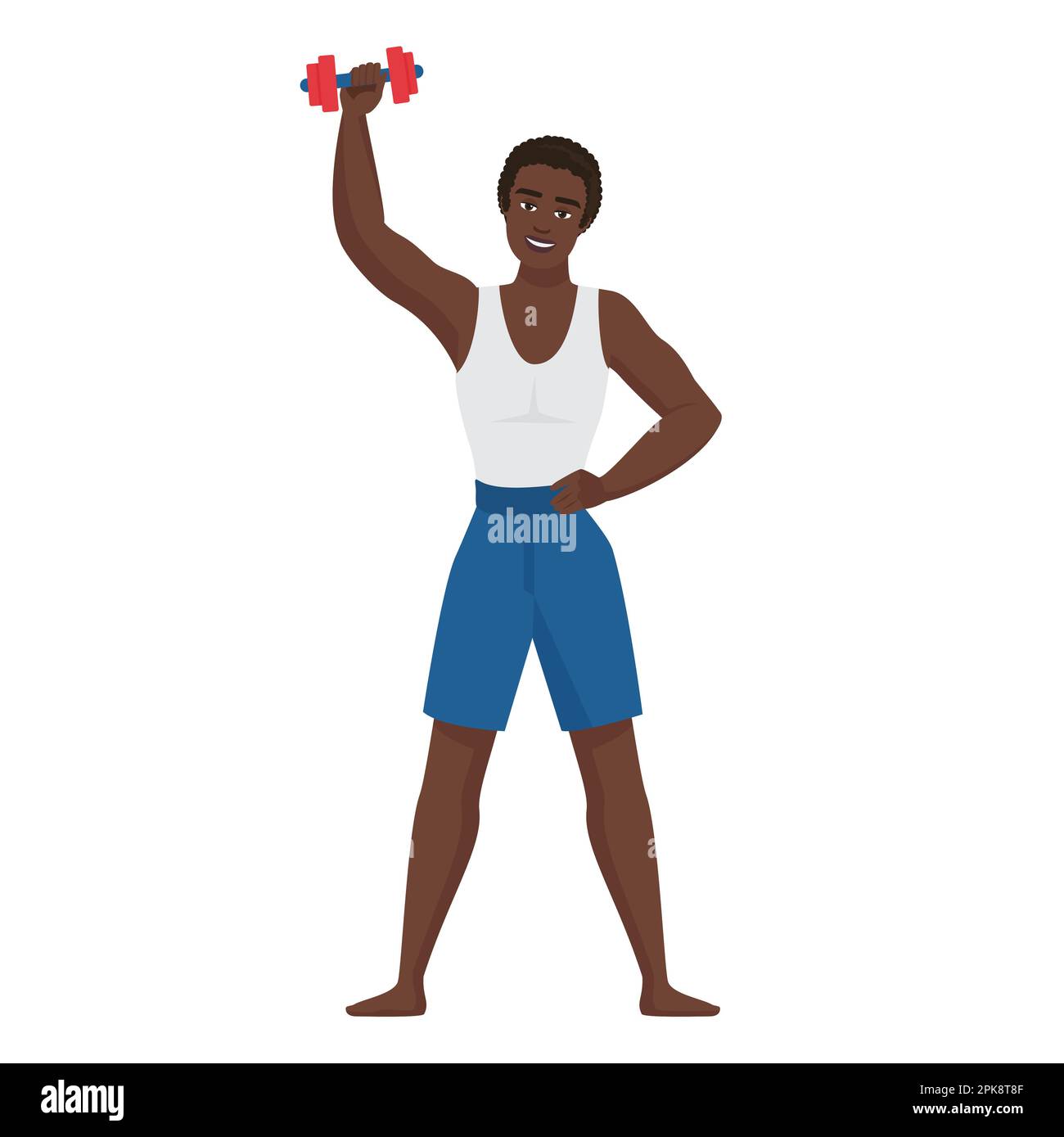 Exercising gym instructor. Sport training session, coach working out ...