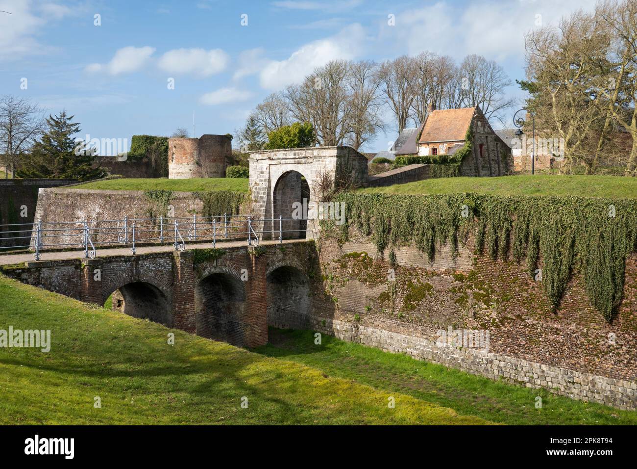 The citadel and rampart walls, Montreuil-sur-Mer, Hauts-de-France ...