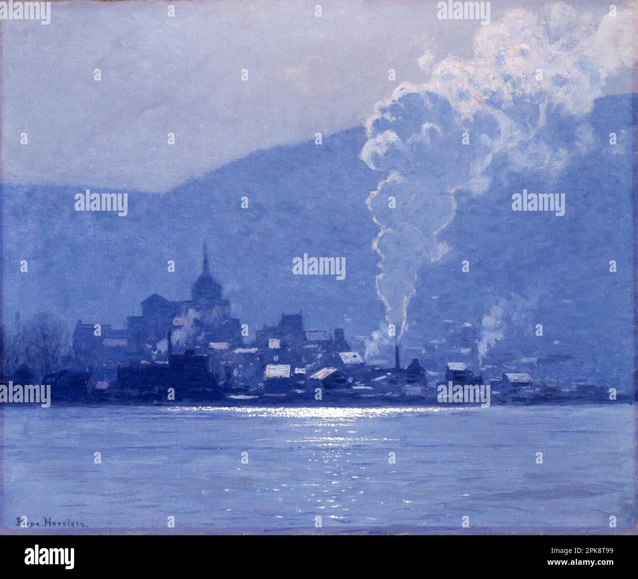 A Puff of Steam circa 1910 by L. Birge Harrison Stock Photo - Alamy