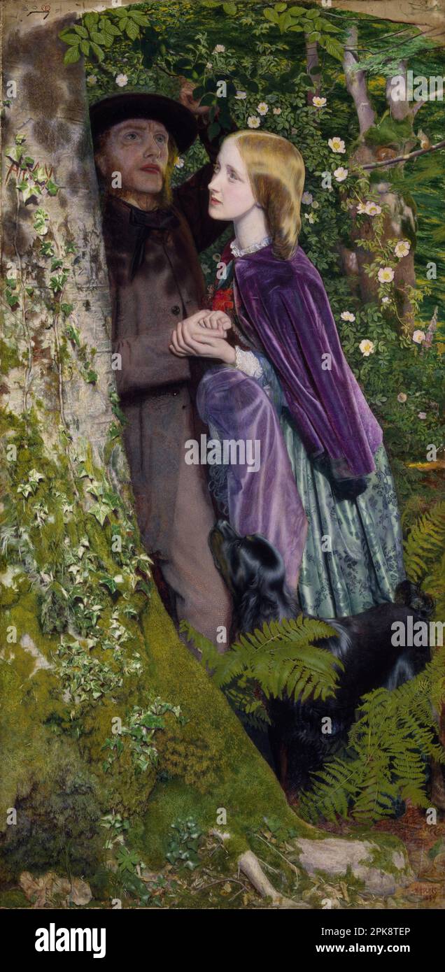 The Long Engagement 1859 by Arthur Hughes Stock Photo - Alamy