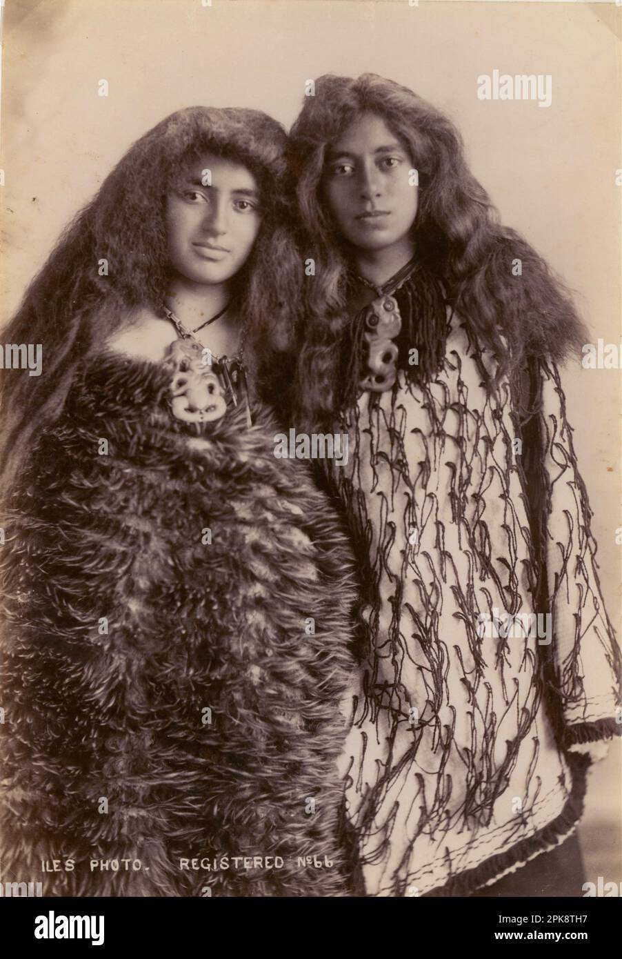 Maori women, New Zealand (1890 - 1920) by Arthur James Iles Stock Photo ...