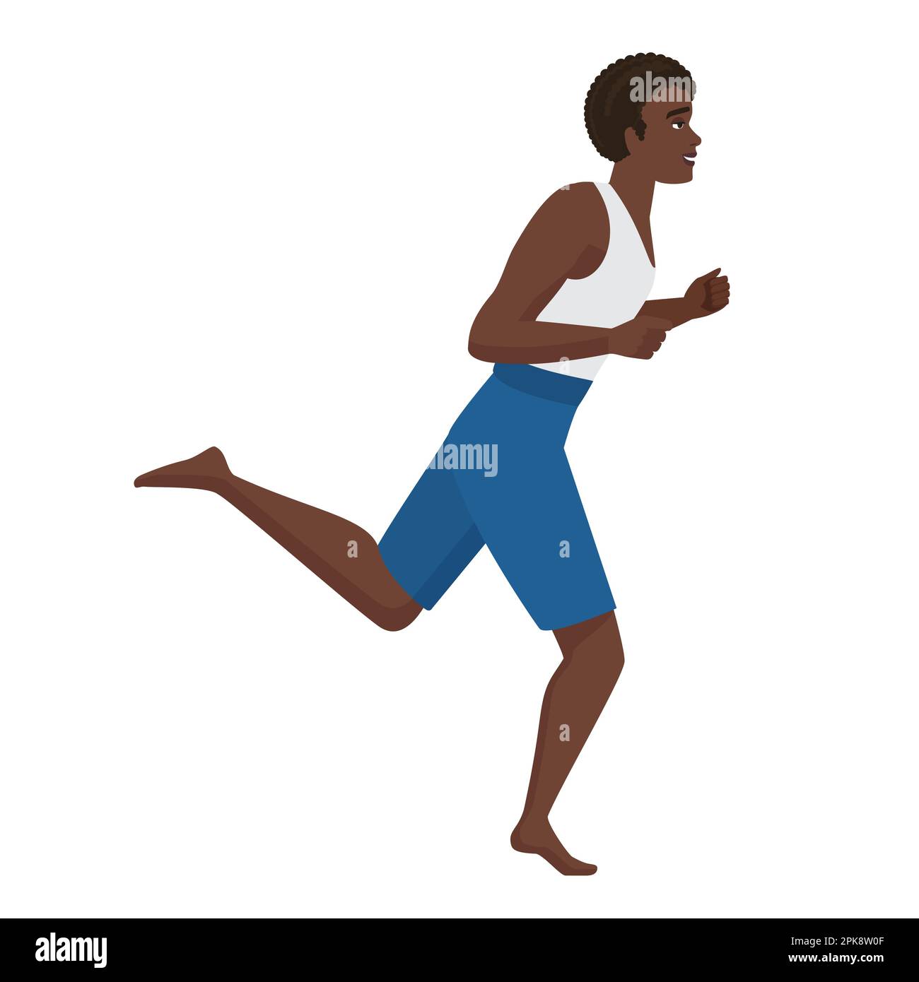 Sport male instructor running. Gym training coach, personal trainer ...