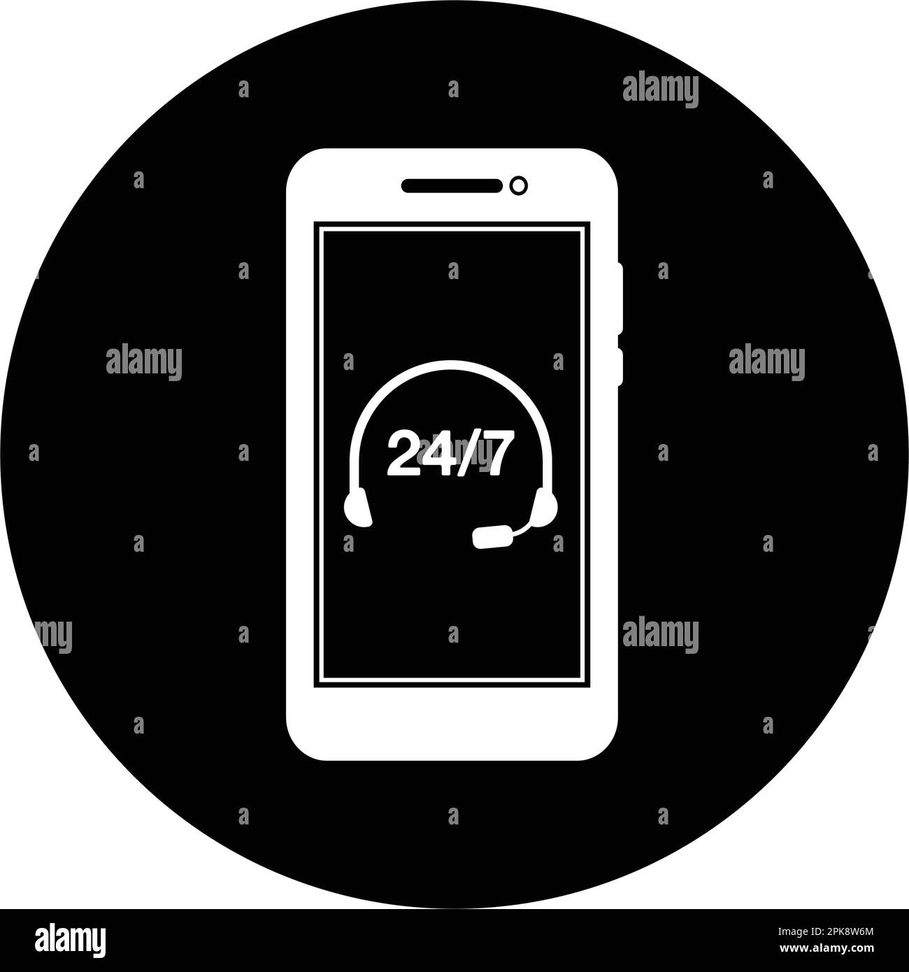 Mobile Support center Button Icon. Editable Vector EPS Symbol ...