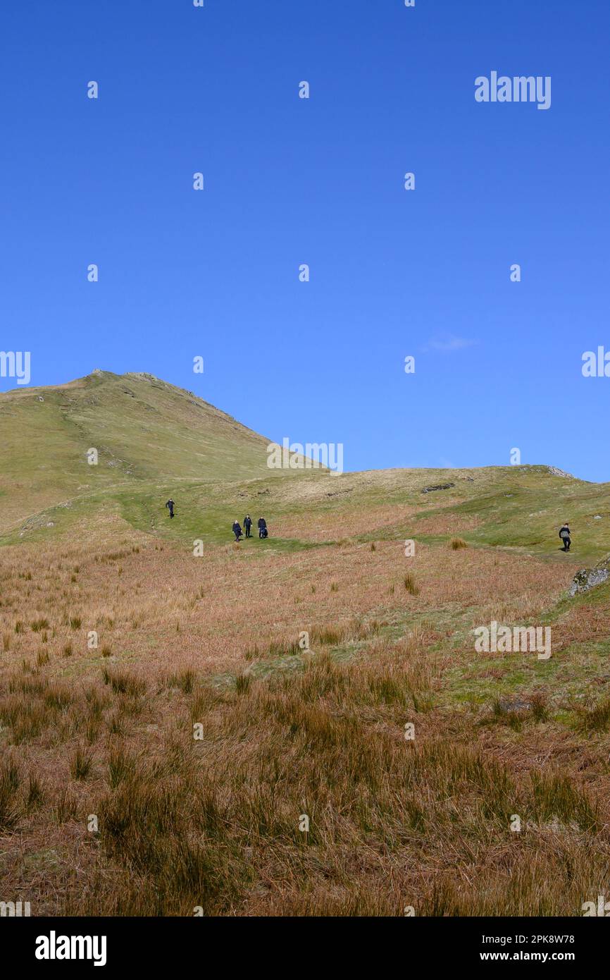 Lake District, Cumbria, UK. View from Newlands Pass looking east ...