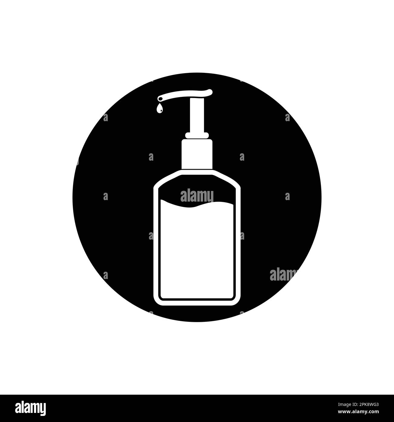 Shampoo Bottle Icon. Rounded Button Style Editable Vector EPS Symbol ...