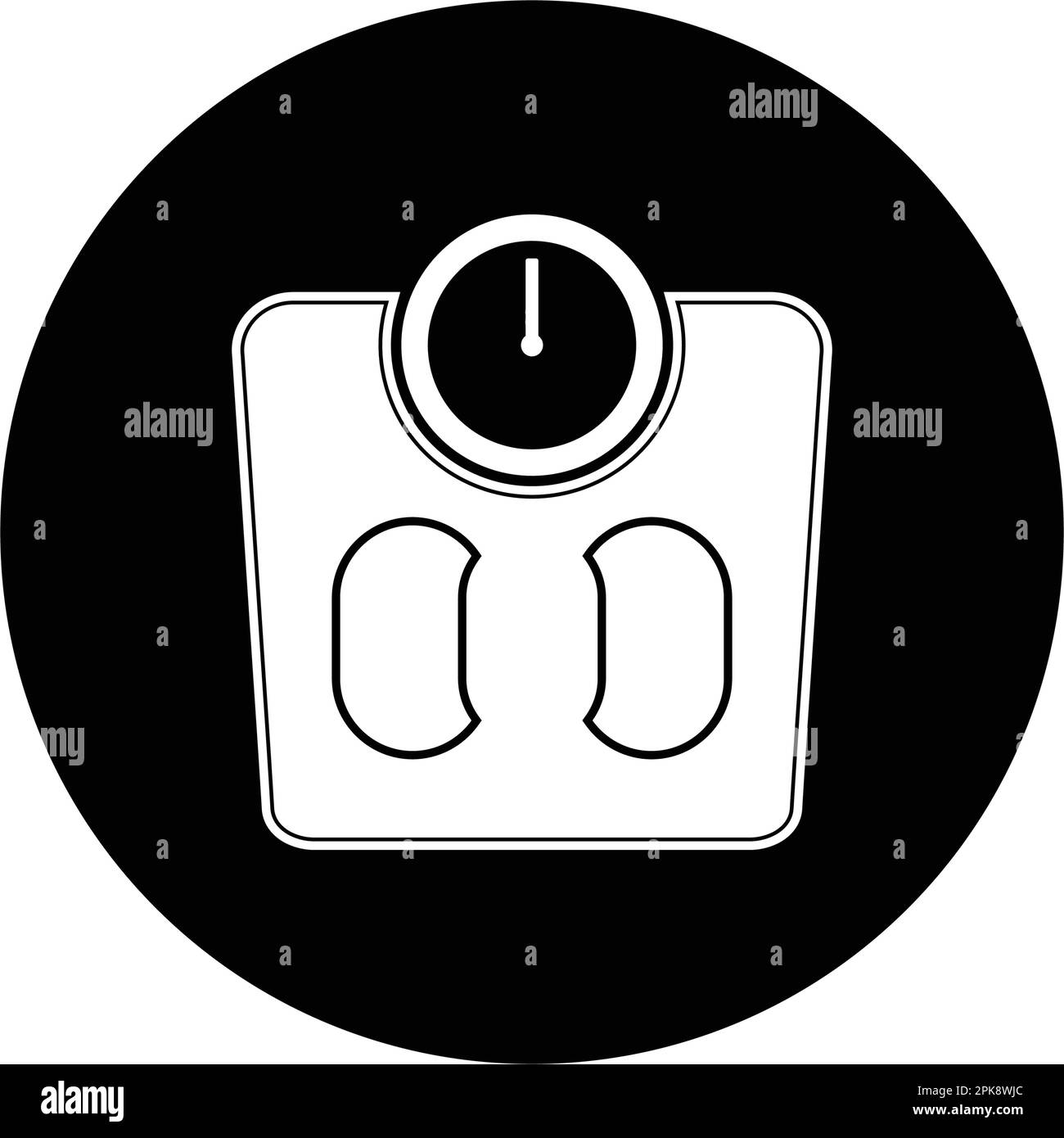 Human Weight Scale Button Icon. Editable Vector EPS Symbol Illustration ...
