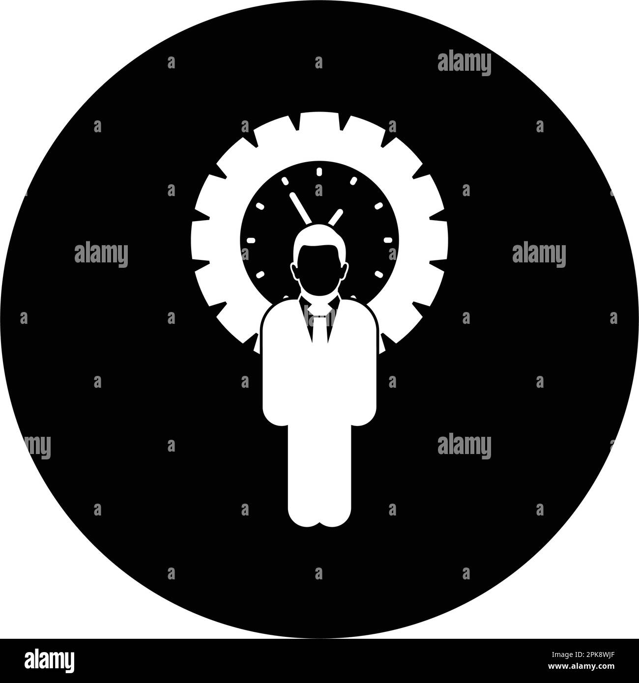 Business Time, Schedule Manager Button Icon. Editable Vector EPS Symbol ...