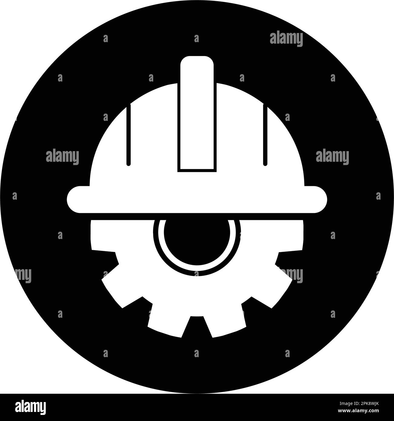 Technical Service Management Button Icon. Editable Vector EPS Symbol ...