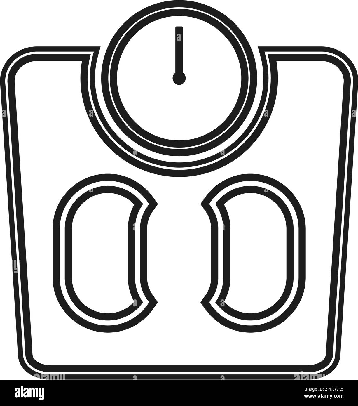 Human Weight Scale Line Icon. Editable Vector EPS Symbol Illustration ...