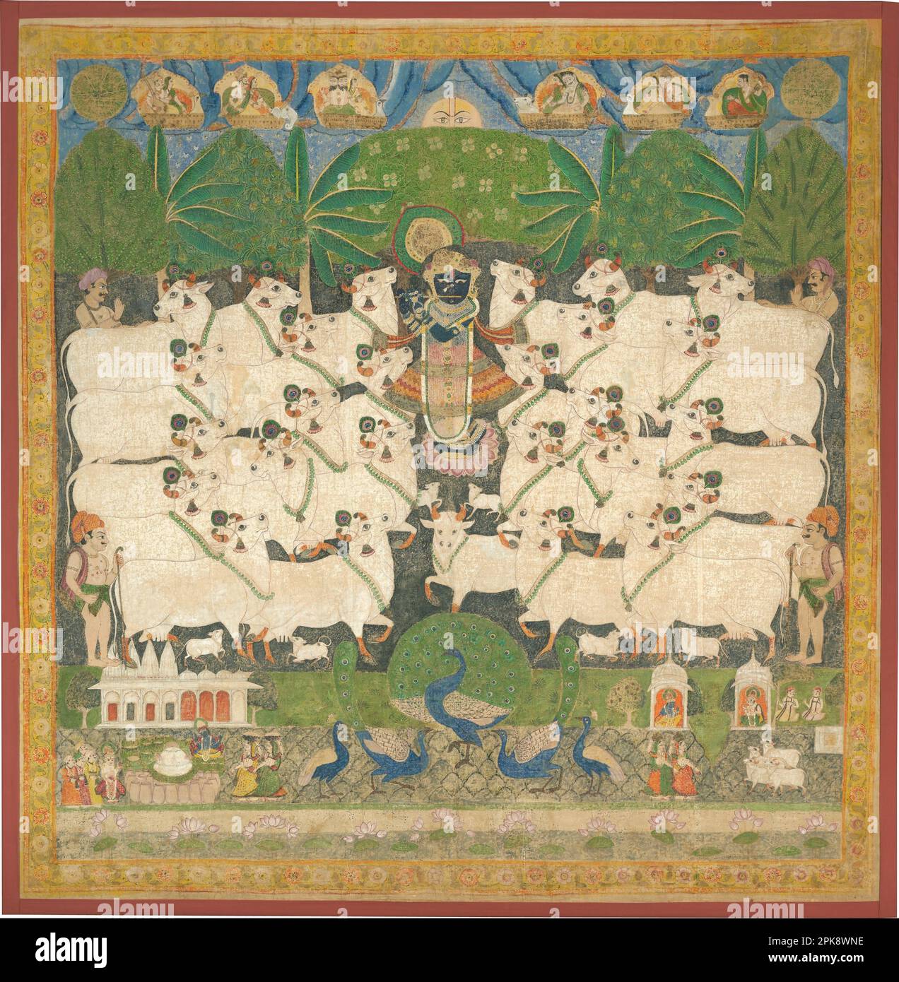 Festival of the Cattle [Gopashtami]; shrine hanging [pichhavai] 19th ...