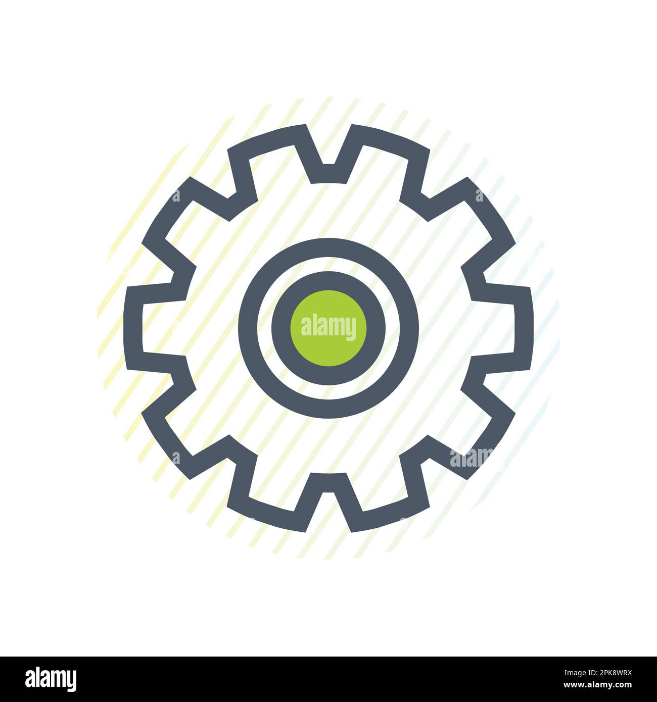 Mechanical Gear, Settings Line Icon. Editable Vector EPS Symbol ...