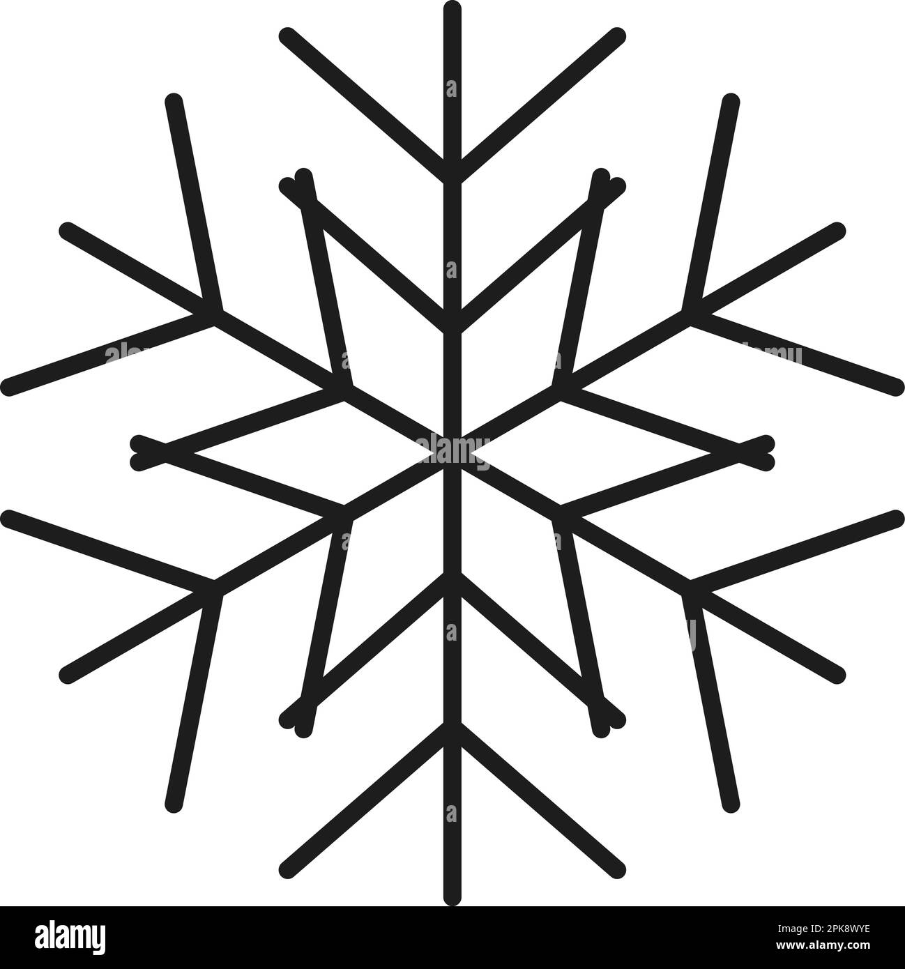 Snowflake icon. Flat style vector EPS Stock Vector Image & Art - Alamy