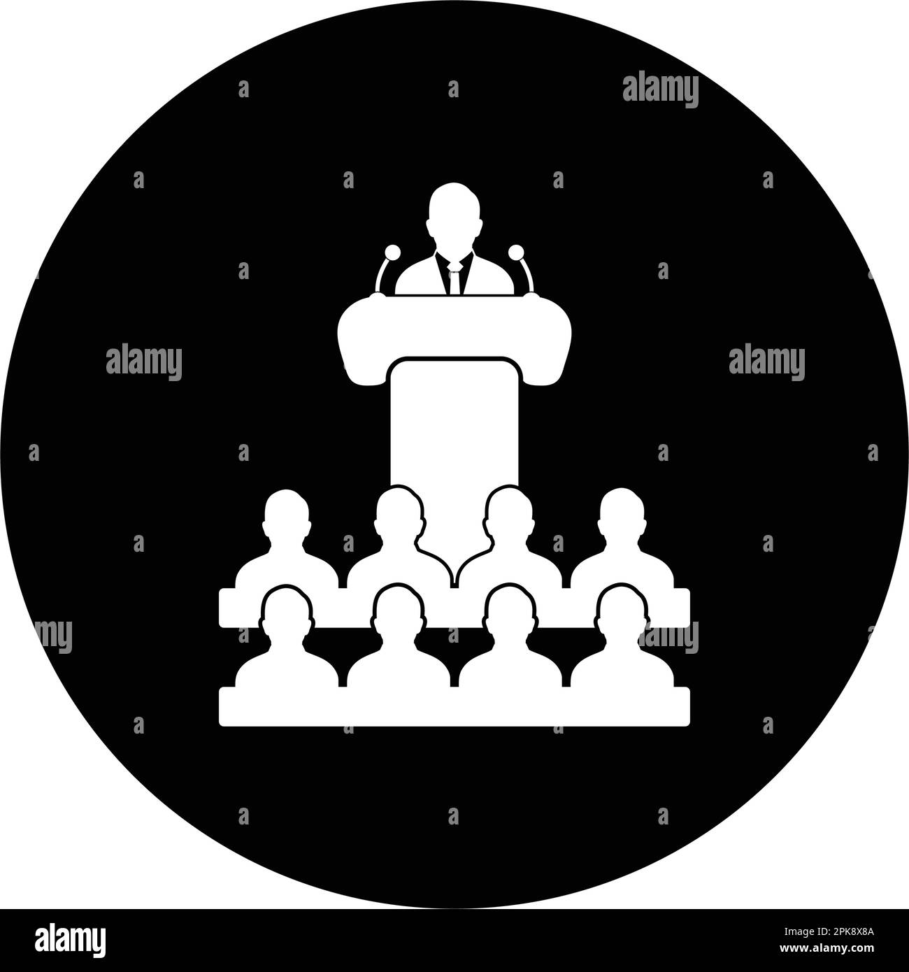 Successful Business Leader Button Icon. Editable Vector EPS Symbol ...