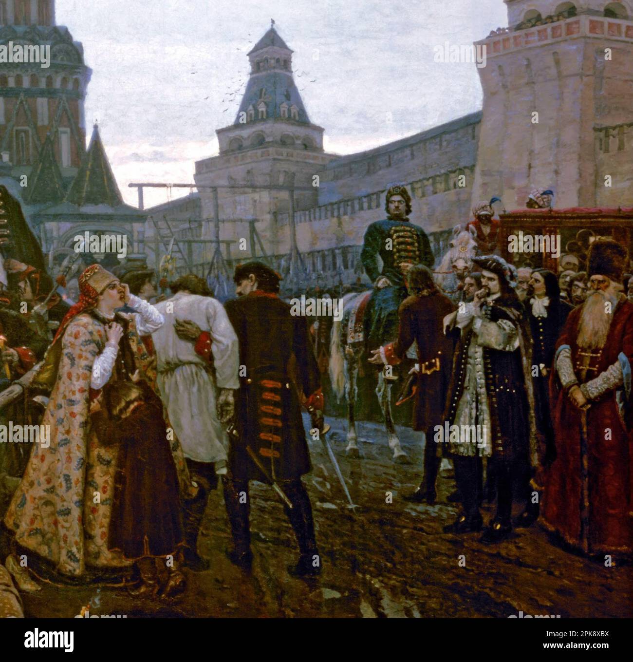 Morning of the Execution of the Streltsy 1881 by Vasily Surikov Stock ...
