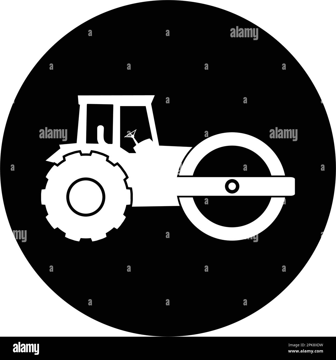 Steamroller truck Rounded Icon. Editable Vector EPS Symbol Illustration Stock Vector Image & Art ...