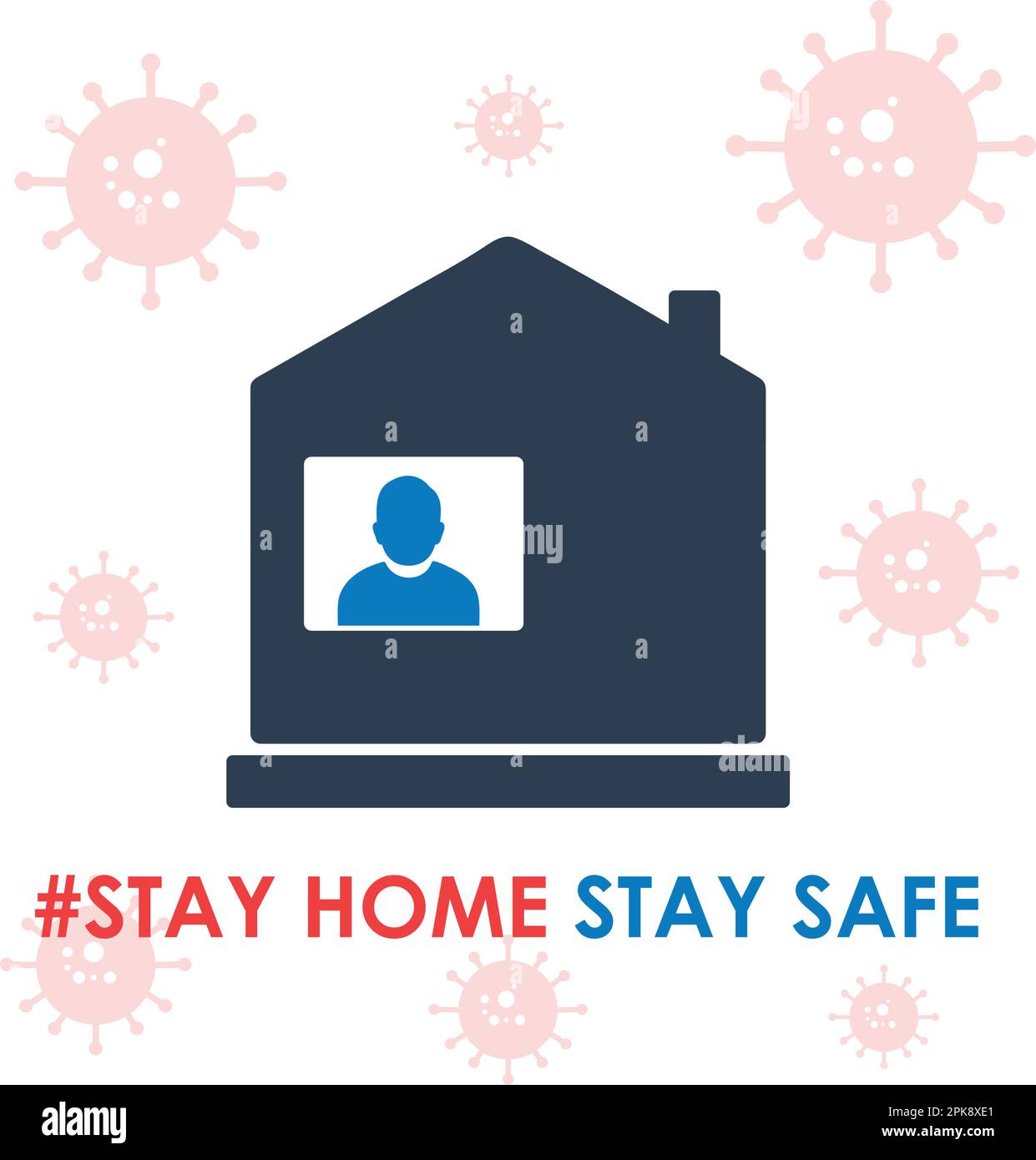 Stay Home and Safe (Covid-19, 2019-ncov) Effect Concept Banner ...