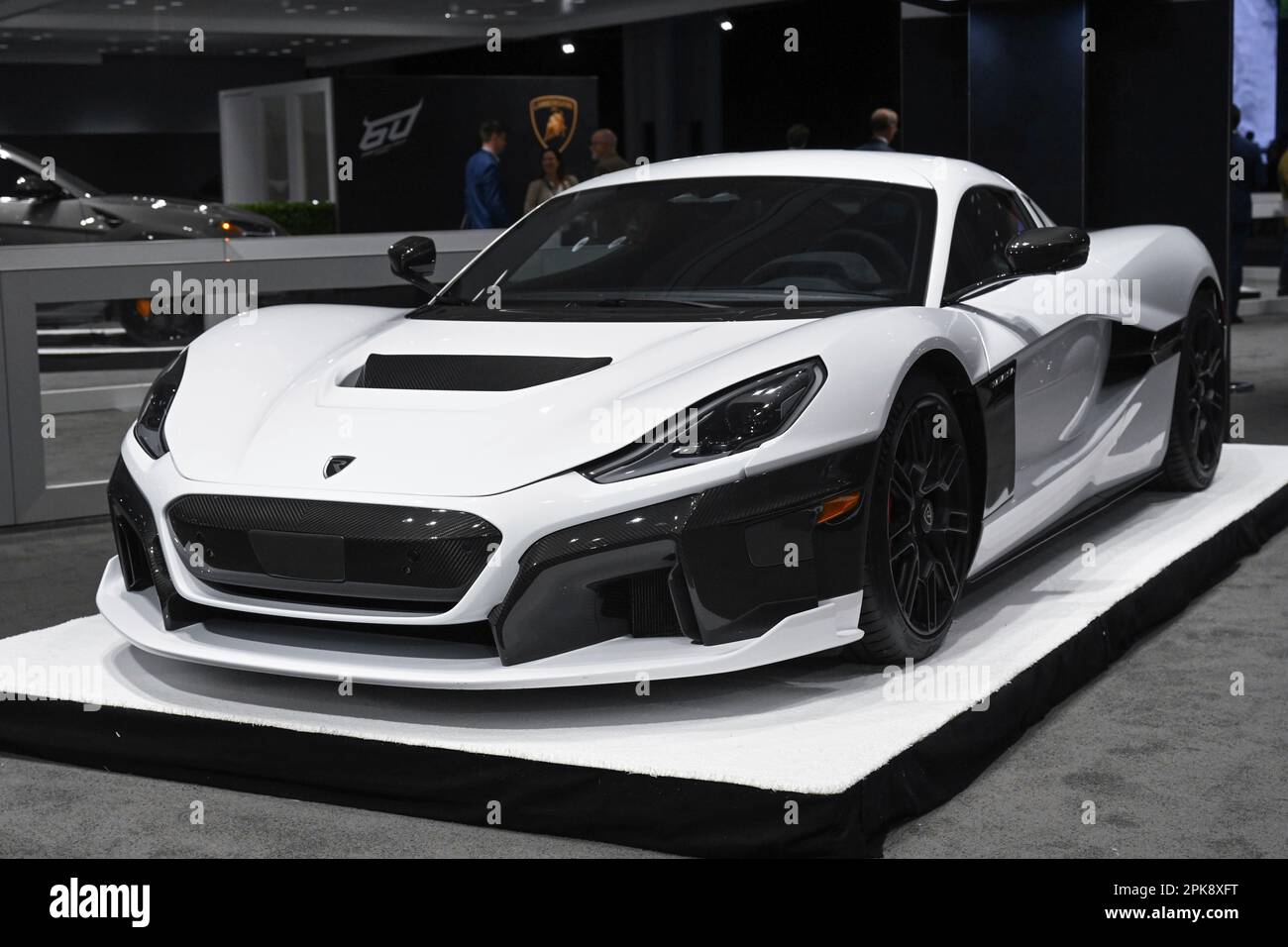 Photo by: NDZ/STAR MAX/IPx 2023 4/5/23 The 2023 Rimac Nevera on display ...