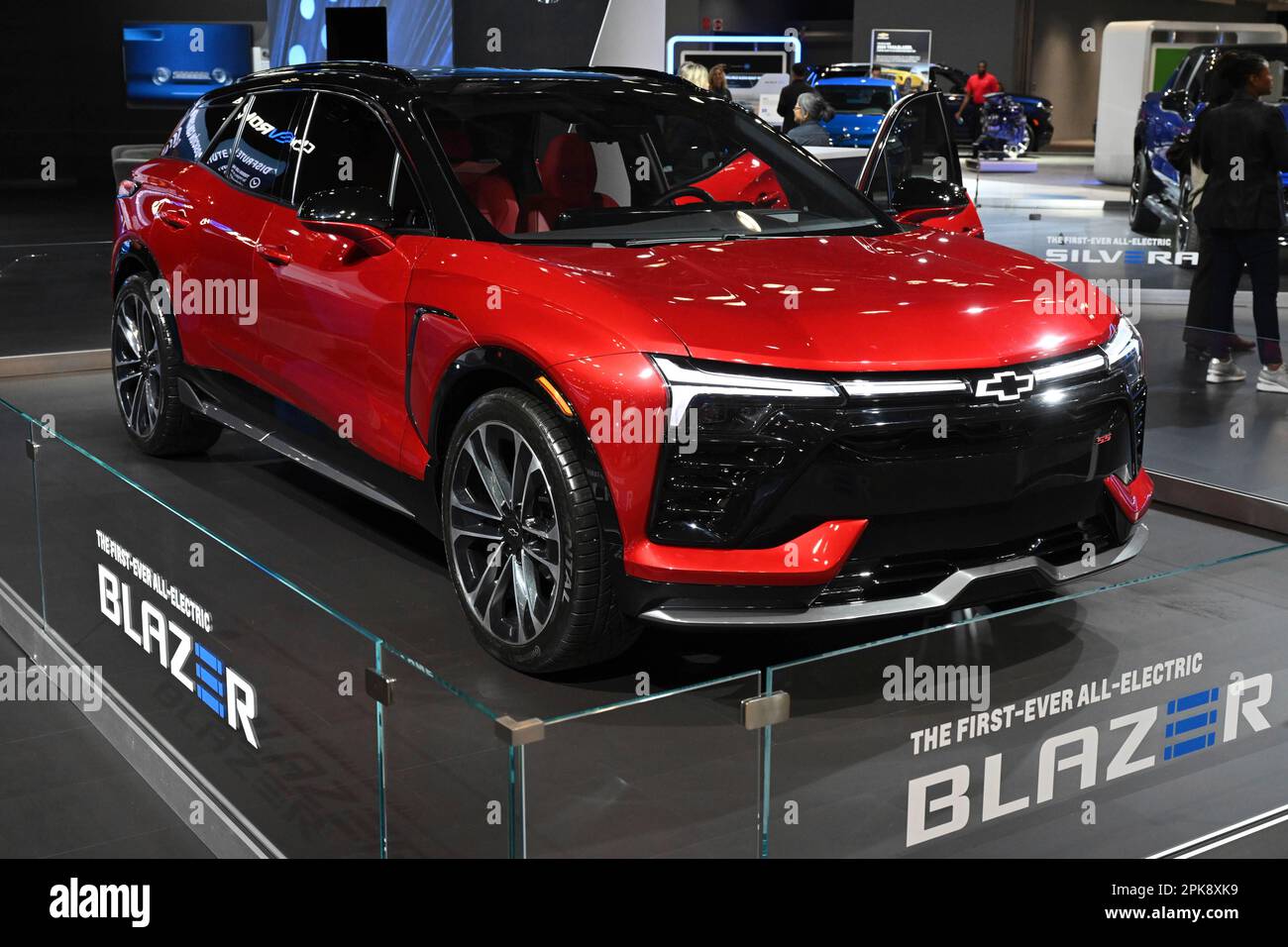 Photo by: NDZ/STAR MAX/IPx 2023 4/5/23 The Chevrolet Blazer EV on display during the 2023 New ...