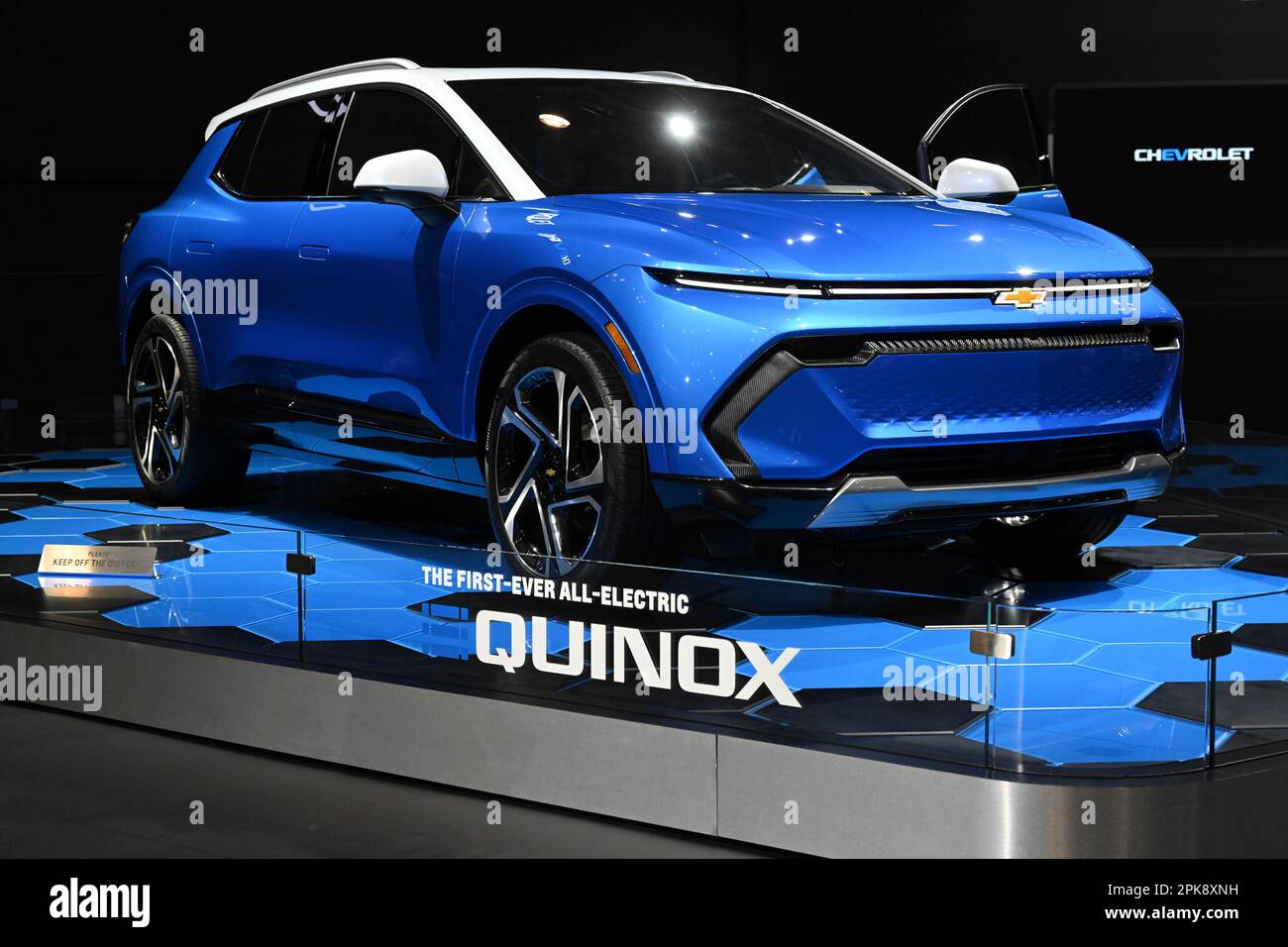 Photo by: NDZ/STAR MAX/IPx 2023 4/5/23 The Chevrolet Equinox EV on display during the 2023 New ...