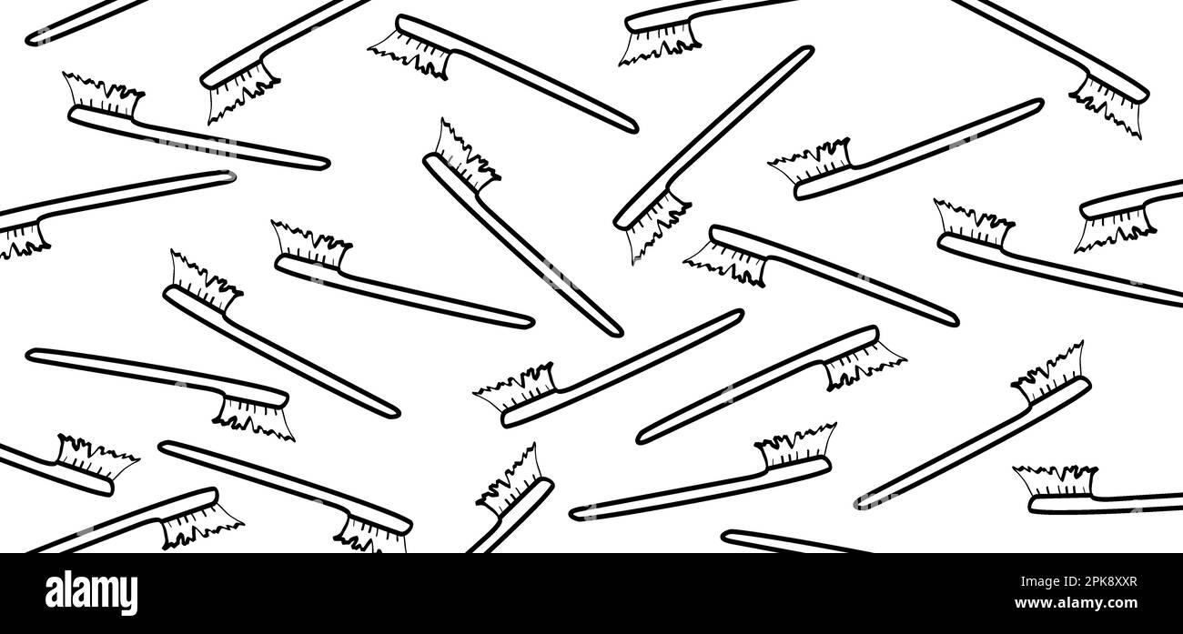 Toothbrush. Cartoon healthy, tooth with gums. Molar pattern. Vector ...