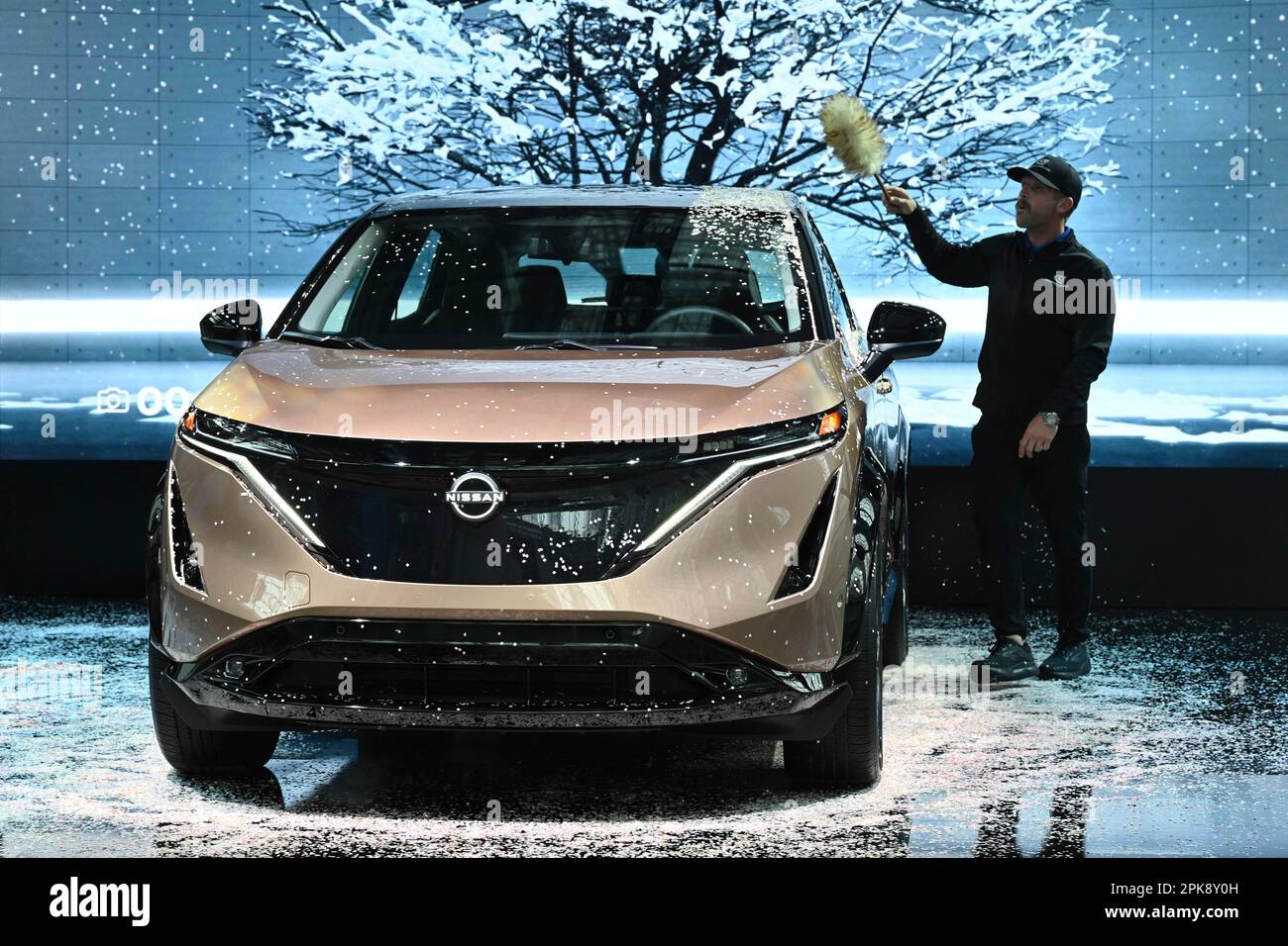 Photo by: NDZ/STAR MAX/IPx 2023 4/5/23 The Nissan Ariya on display ...