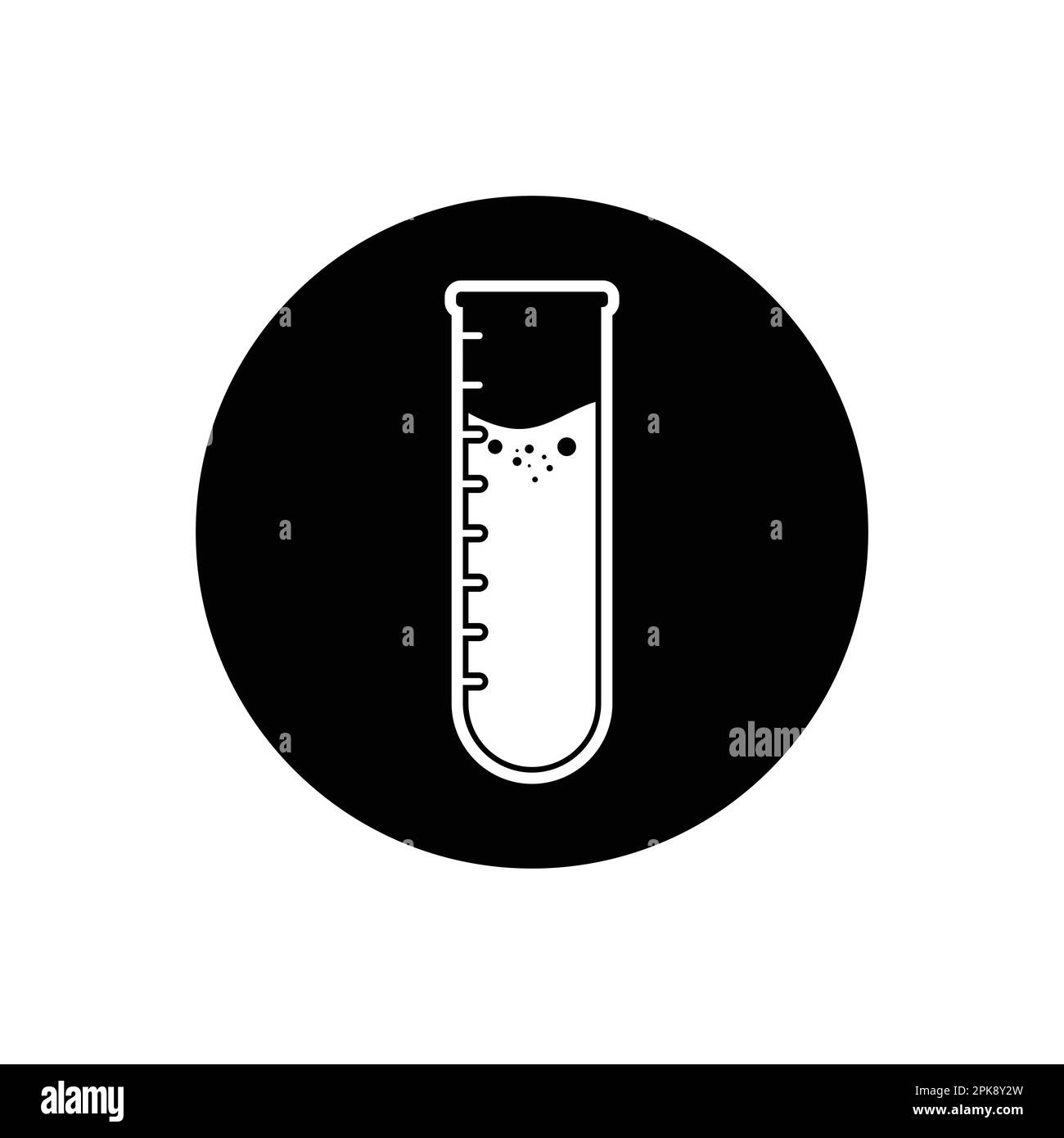 Test tube icon. Rounded Button Style Editable Vector EPS Symbol ...